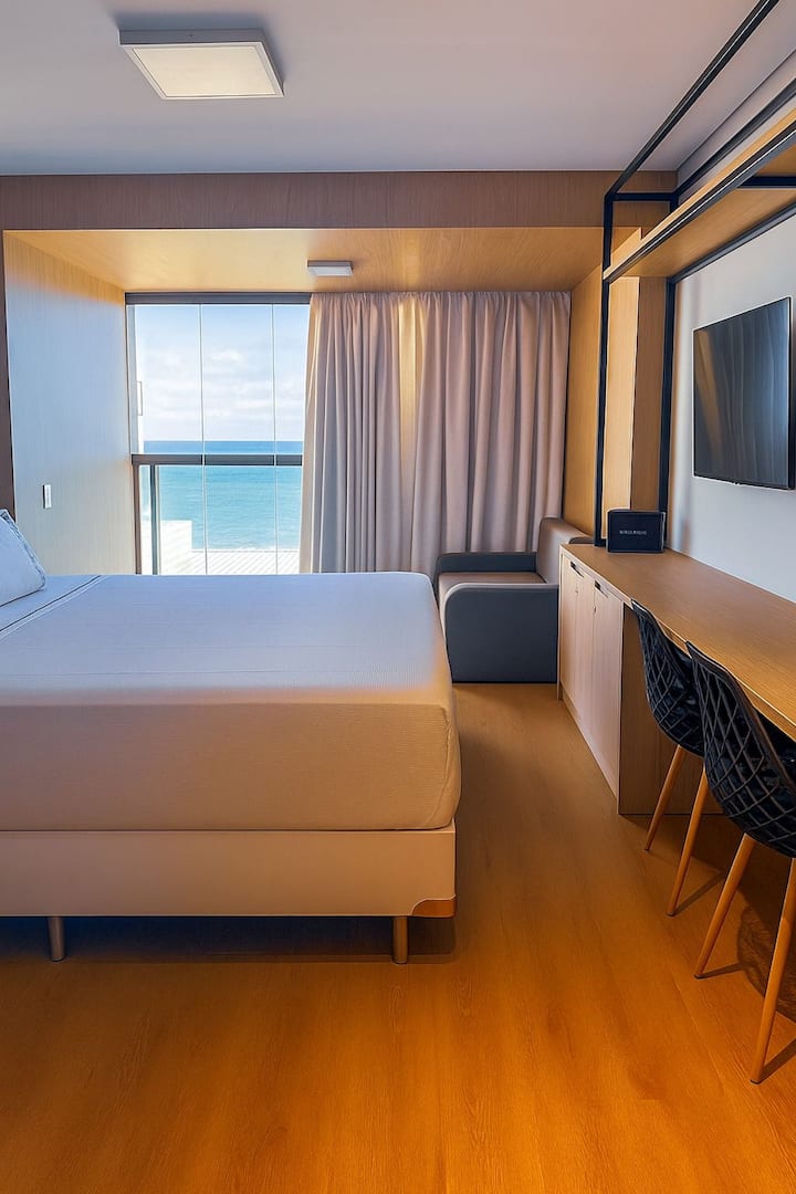 Vista Mar | Até 4 Pessoas | Cama Queen | Ac - Barra