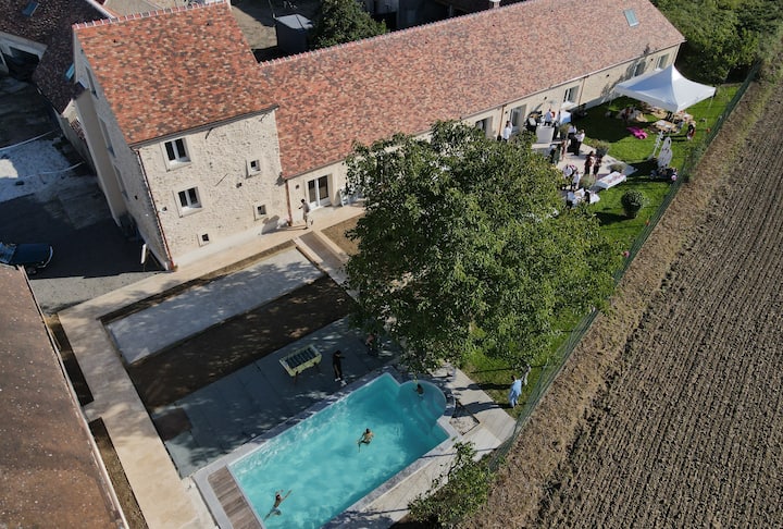 Domaine De Baloquin - Ferme De Charme Avec Piscine - Coulommiers