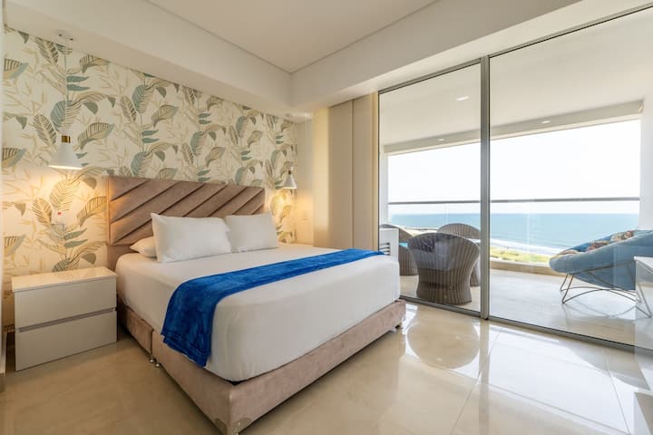 Cb910 | Suite Frente Al Mar Diseño Moderno Balcon - Cartagena, Colombia