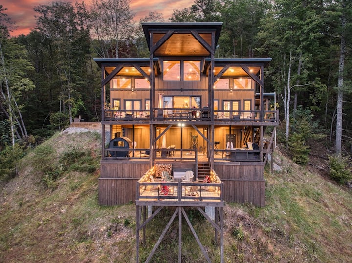 View, Outdoor Gym, Cold Plunge, Hot Tub, Sauna - Blue Ridge Mountains