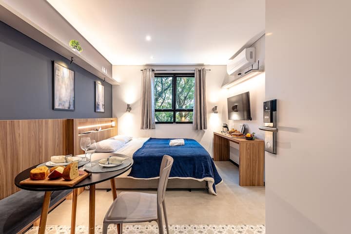 Studio Moderno Em Sbc | Piscina, Academia E A/c - Santo André