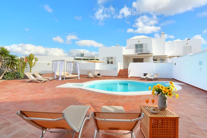 Villa Matilde Playa Blanca 4h/8p Piscina, Aircon - Playa Blanca, Las Palmas, España