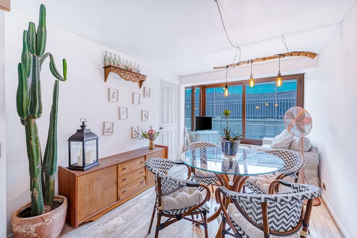 Boho Stay - 2d, Parking, Wifi & Great Location - Las Condes