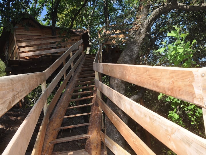 La Cabane De La Canopée Perchée à 10 M - Les Vans