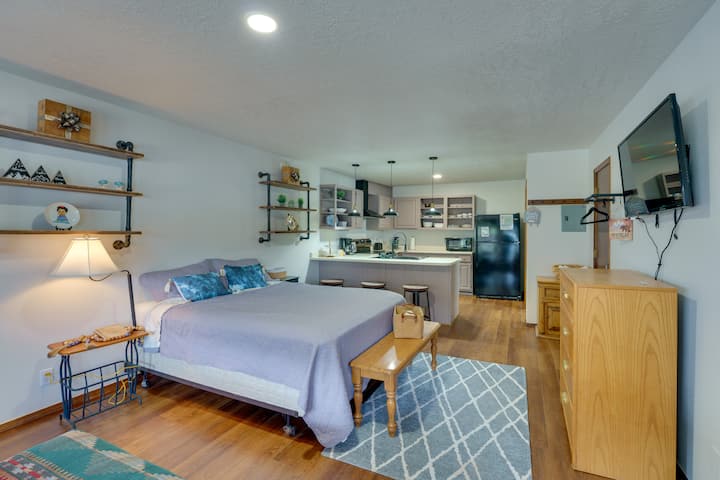 Ski Slope & Mtn Views: Waterfront Red River Studio - Red River, NM