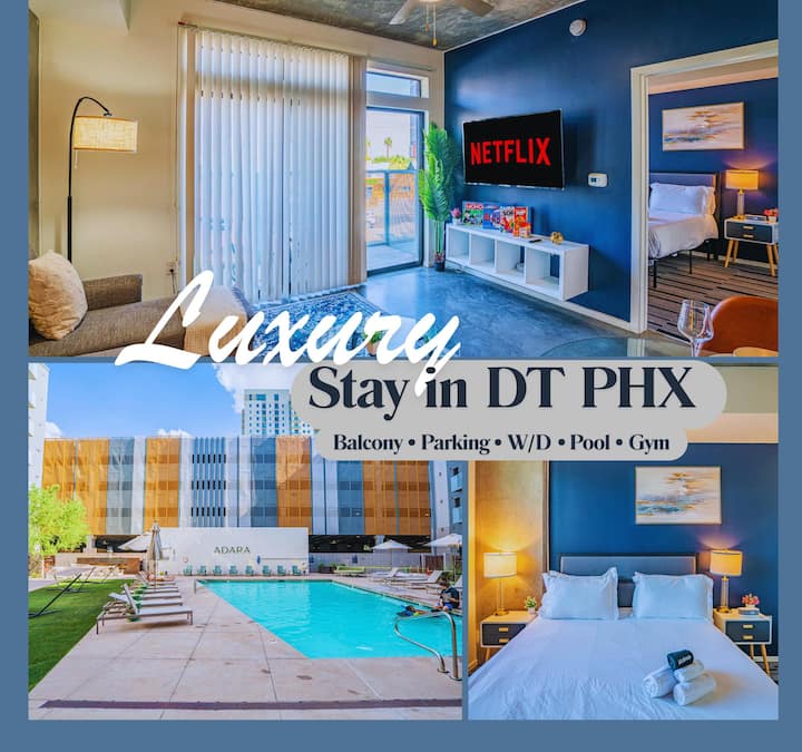 Luxury Stay At Dt Phx|balcony,pool,gym,parking,w/d - Phoenix Art Museum