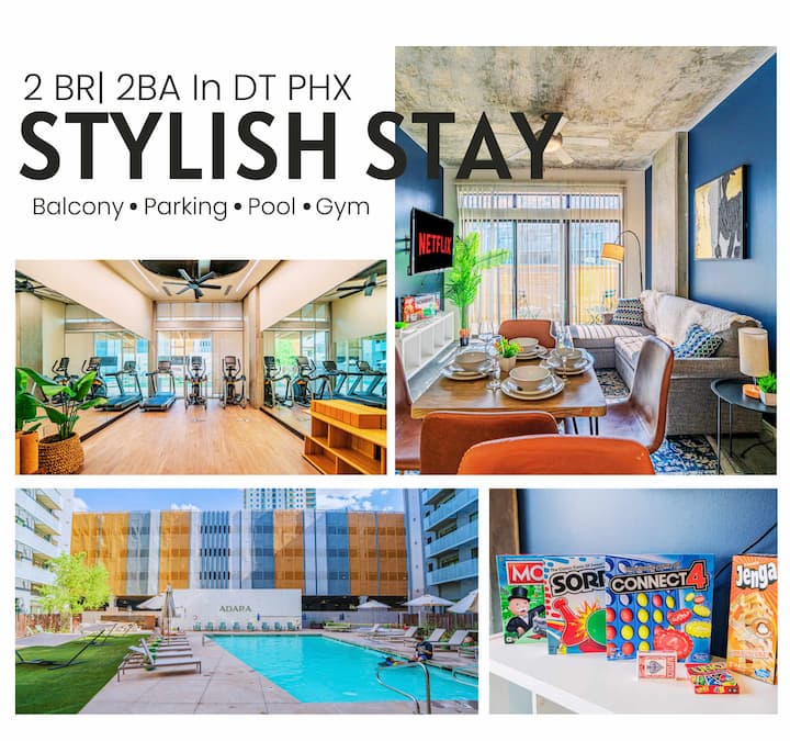 Stylish Dt Phx Apt | Balcony,pool,gym,parking,w/d - Phoenix