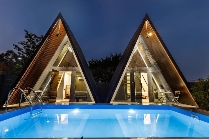 The Triangle Retreat By Stayjade|pool|bbq|2cottage - Aéroport Kempegowda Bengaluru (BLR)
