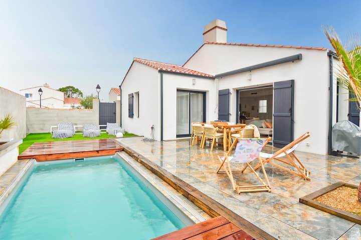Piscine Chauffée - Maison 6 Adultes 2 Enfants - Noirmoutier-en-l'Île