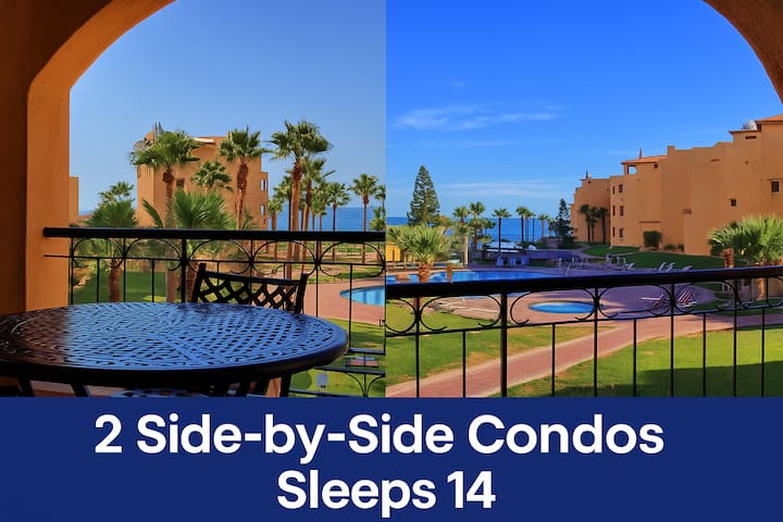 Rare Find!14 Guests, 2 Condos Side-by-side 4bd/4ba - Puerto Peñasco