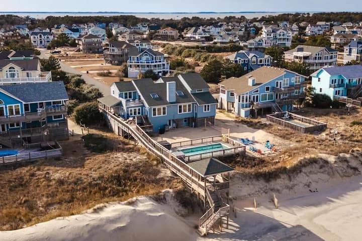 Oceanfront Pool & Spa, Volleyball Court, Game Rm - Corolla, NC