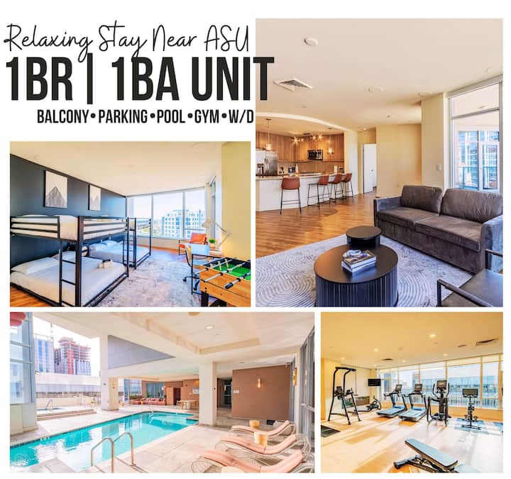 Relaxing Stay Near Asu | Pool,gym,w/d,parking - Phoenix, AZ