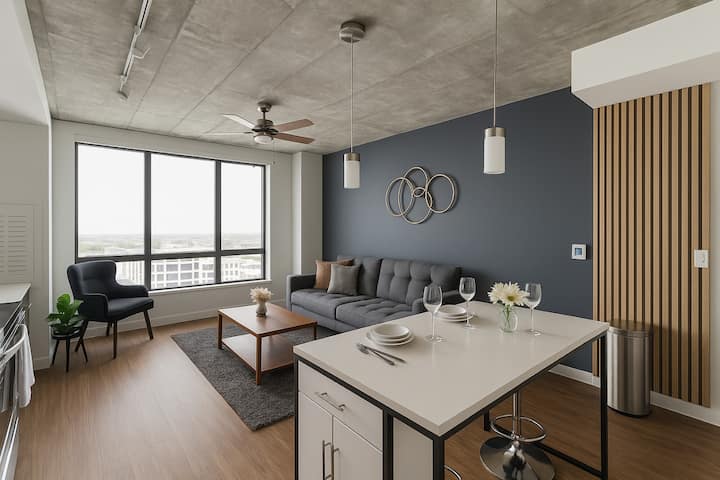Bright 2br Apt | Pool, Gym & Walkable Area - 버밍엄