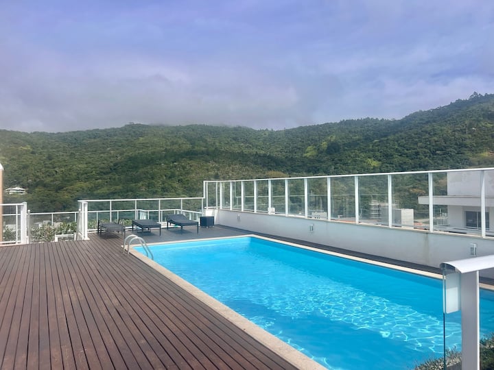 Piscina Vista Mar! Apto Na Praia De Palmas - Ae02j - Governador Celso Ramos