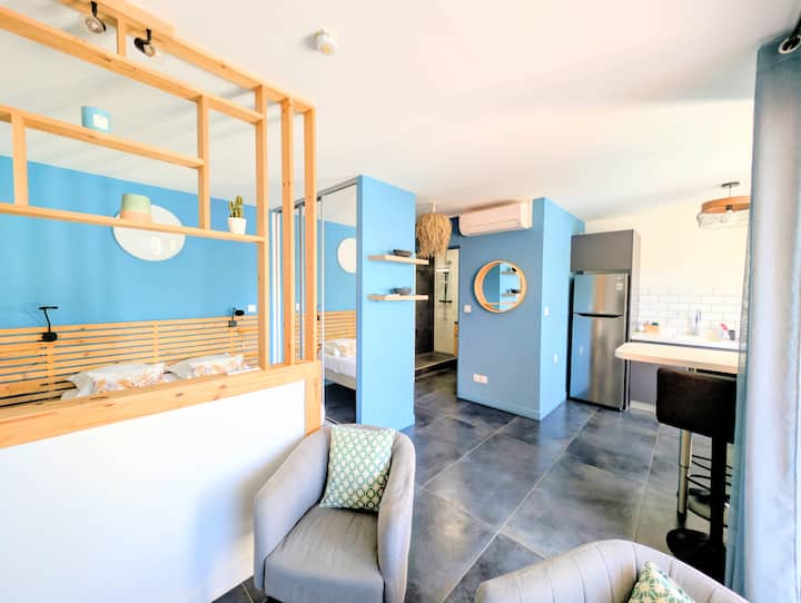 Studio Bleu Cozy - Cocon Pour 2 à Saint-gilles - La Réunion
