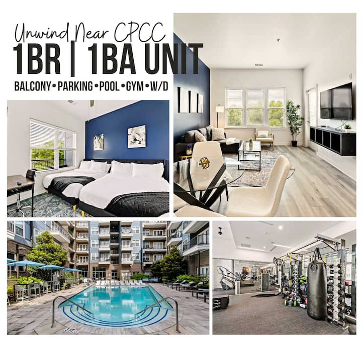 Unwind Near Cpcc | Balcony,pool,gym,parking,w/d - Dilworth - Charlotte