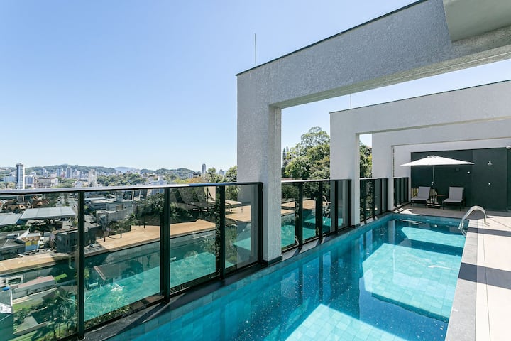 Awesome Loft With Terrace, Next To Vila Germânica - Blumenau