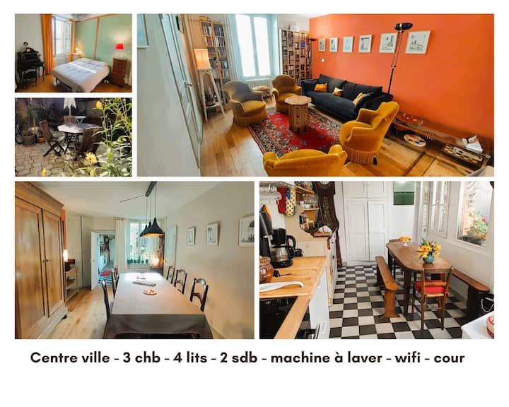 Maison De Ville 7 Pers Coeur De Chtx Cour Wifi - Châteauroux