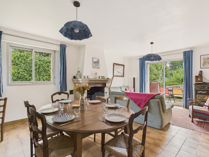 Plage à 800m, Maison Pour 11 Avec Jardin - Névez