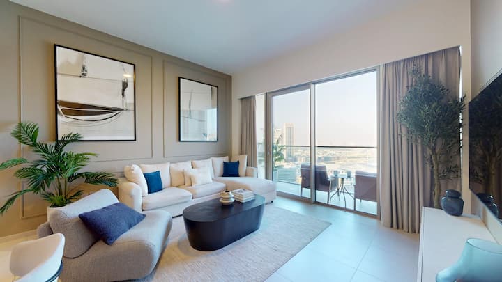 Chic 2 Bedroom L Fountain & Burj Khalifa View - Dubai