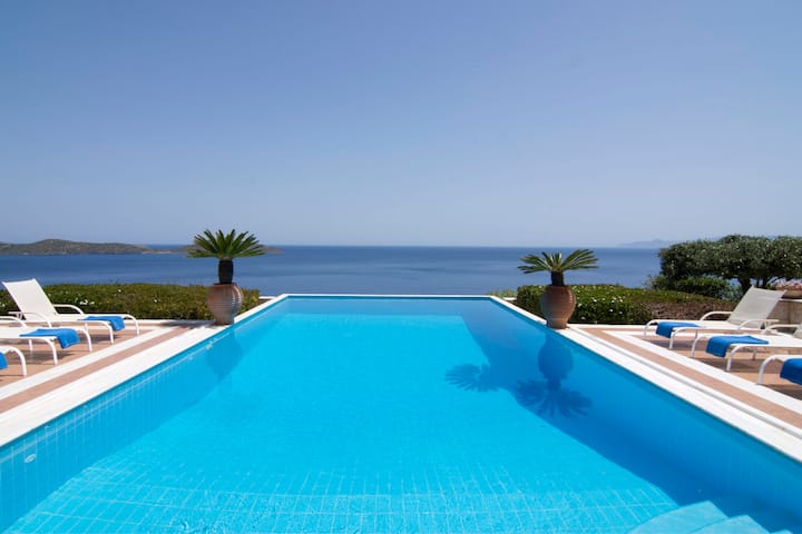 Exclusive 6 Br Villa With Infinity Pool And Sea Ac - Elounda