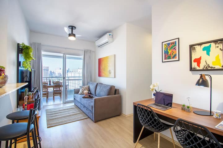 Appartement à Pinheiros Avec Climatisation, Piscine Et Salle De Sport - São Paulo
