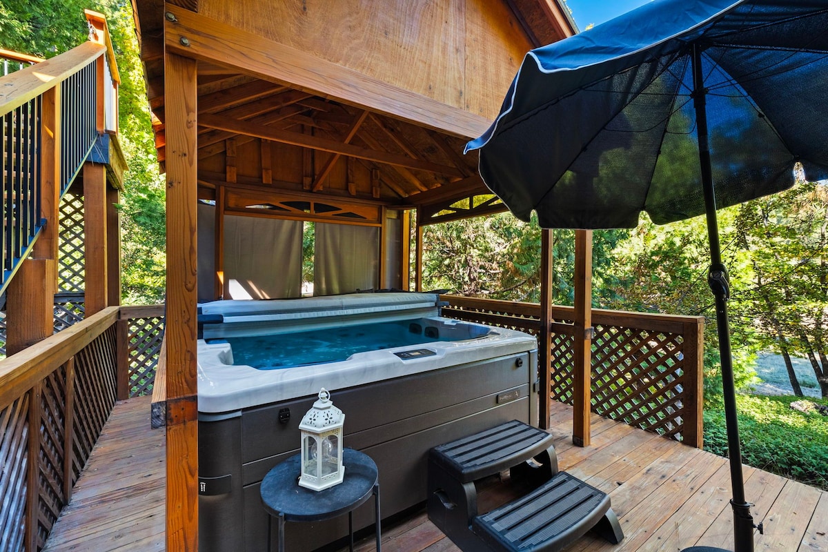 Retraite en montagne avec jacuzzi, terrasse et vue sur la forêt - Airbnb