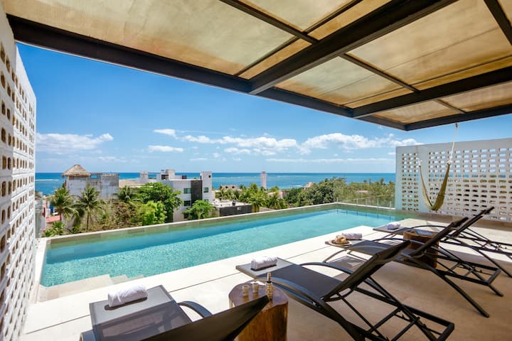Rooftop De Ensueño | Pool + Mexican Design + Relax - Puerto Morelos