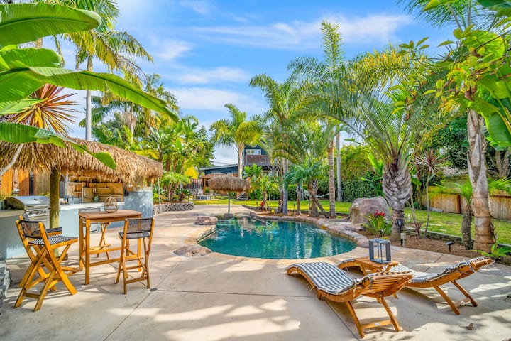 Tropical Island Oasis 4br Home W/pool & Hot Tub - Encinitas, CA