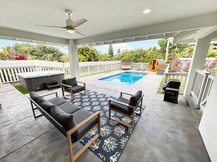 New Home!+napali Views+pool/spa+cold Plunge - Princeville