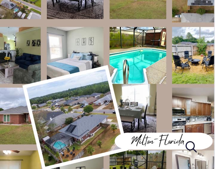 Family Fun: Screened Pool, Ping Pong & Bbq Oasis - Milton, FL