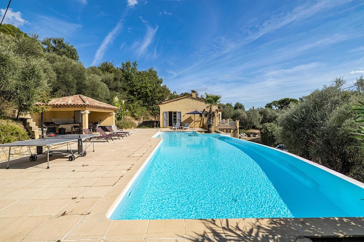 Maison A/c 4ch/10p Avec Piscine - 40 Min De Cannes - Montauroux