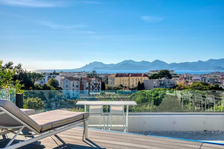 Elégant Appartement - 5br- 10p- Cannes - Vue Mer - Antibes
