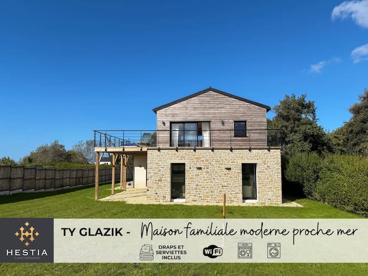 Ty Glazik - Maison Familiale Moderne Proche Mer - Saint-Pabu