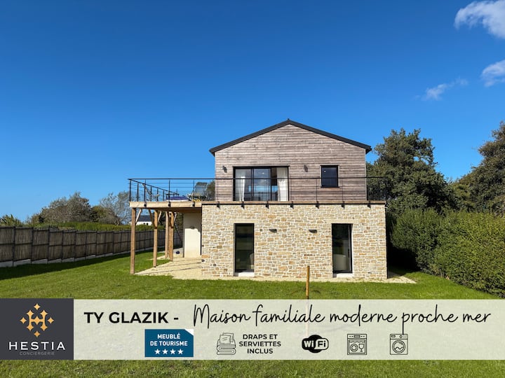 Ty Glazik - Maison Familiale Moderne Proche Mer - Plouguerneau
