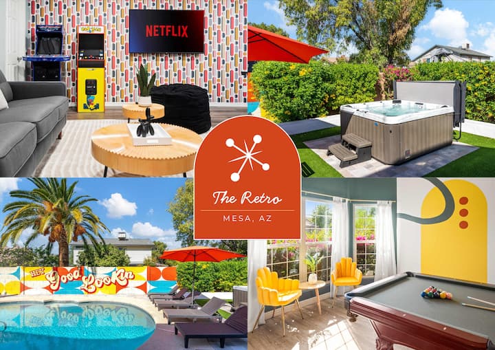 The Retro: Pool | Hot Tub | Basketball | Games - Chandler, AZ