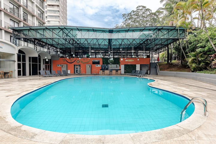 Studio C/ Estrutura De Resort + Wi-fi E Ar Em Sbc - Santo André