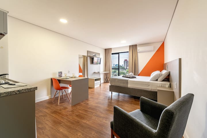 Studio C/ Estrutura De Resort + Wi-fi E Ar Em Sbc - Santo André