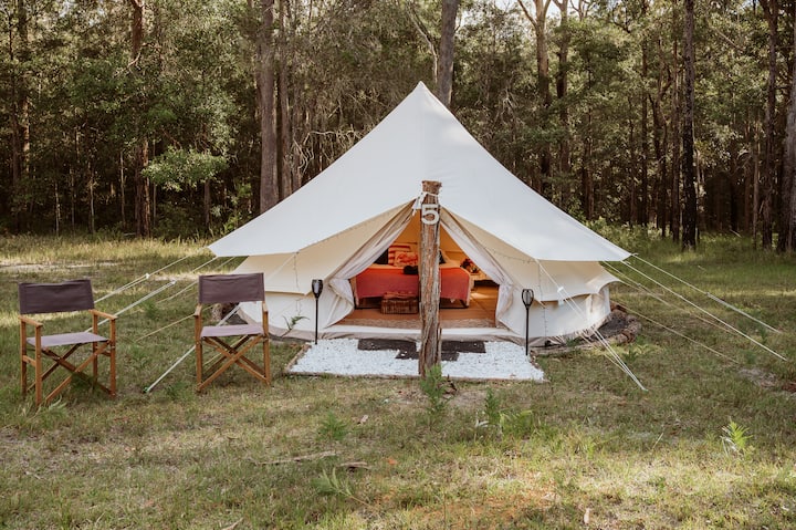 Romantic Queen Bed Glamping Tent - Jervis Bay