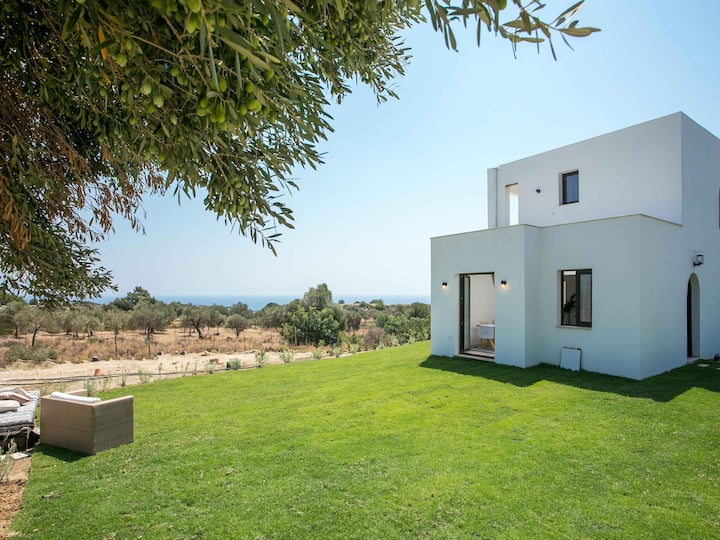 Villa Isolée Avec Vue Panoramique Sur La Mer - Rhodes