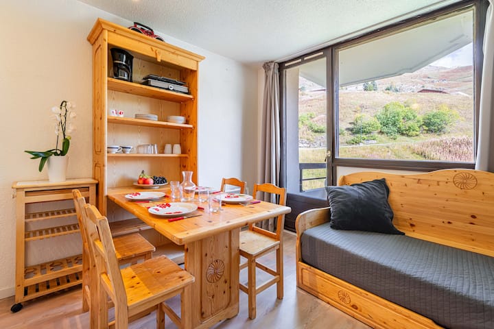 Cosy Apartment Next To Val Thorens, Ski In-out - Savoie