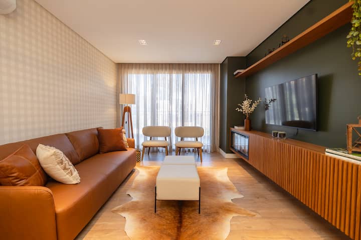 Novo! Apto Moderno (2 Suítes) A 600m Da Rua Cobert - Brazil