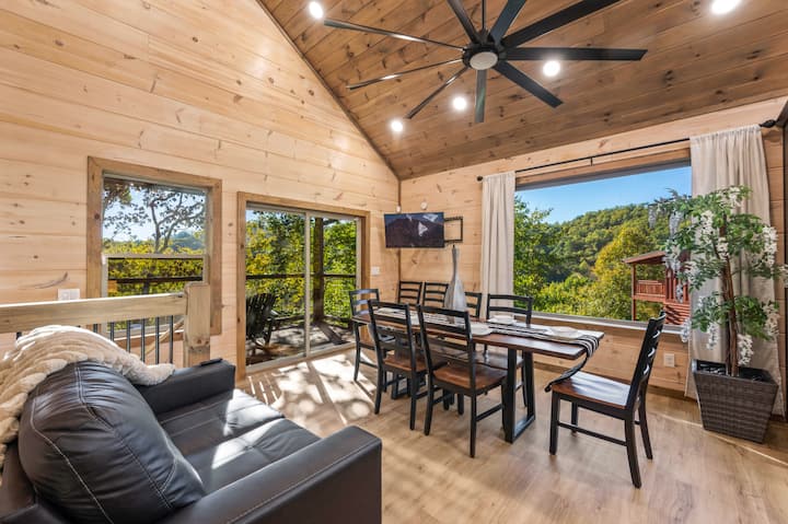 Rustic Ridgeview: Hot Tub, Grill, Foosball & More! - Pigeon Forge, TN