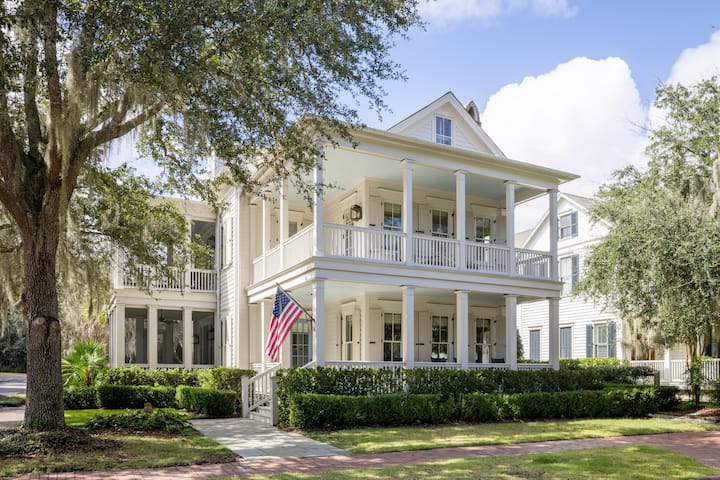 Double Porches + Bar Set-up For Entertaining - Bluffton, SC