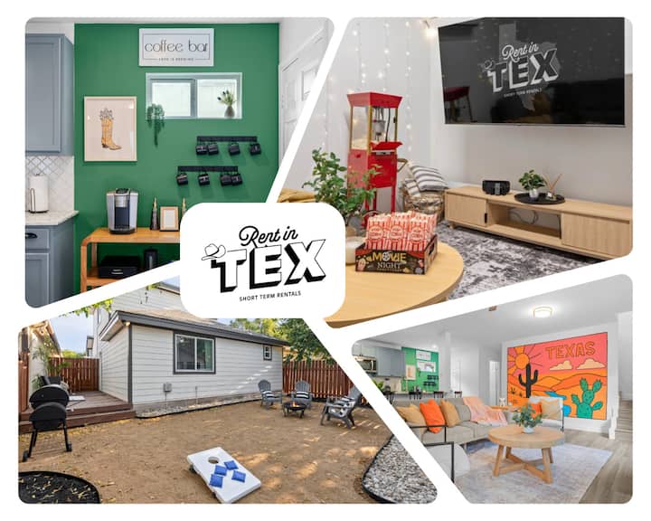 Sleeps 8 Modern 3br Leander | Coffee Bar & Yard - Leander, TX