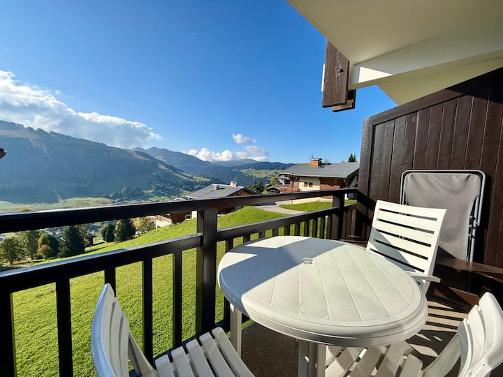 Studio With View And South Facing Balcony - Notre-Dame-de-Bellecombe
