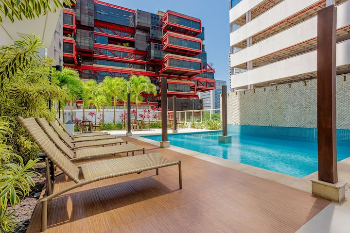 Ca05 Excelente Flat A 220m Do Salvador Shopping - Brasil