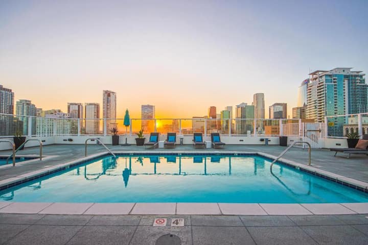 Dtla Loft W/rooftop Jacuzzi & Skyline Views - Little Tokyo - Los Angeles