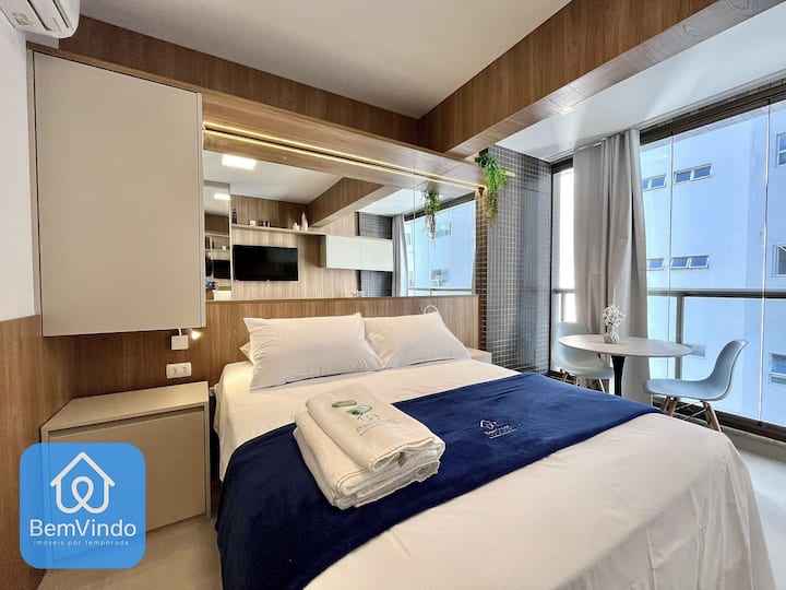 Estadia Perfeita: Estúdio Novo E Equipado Na Barra - Brazilië