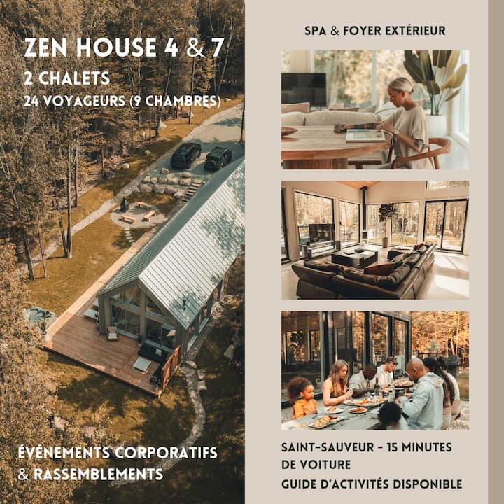 Zen House Double 4 & 7 - Villas Et Spas - Saint-Sauveur
